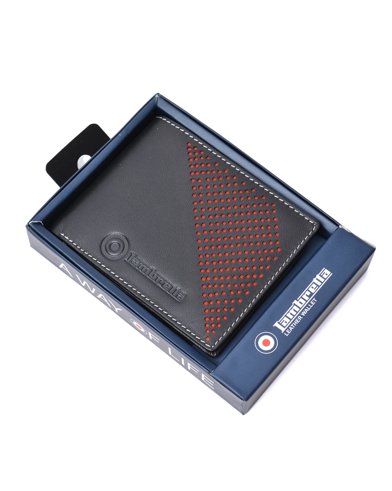Punched Leather Wallet – Lambretta Clothing