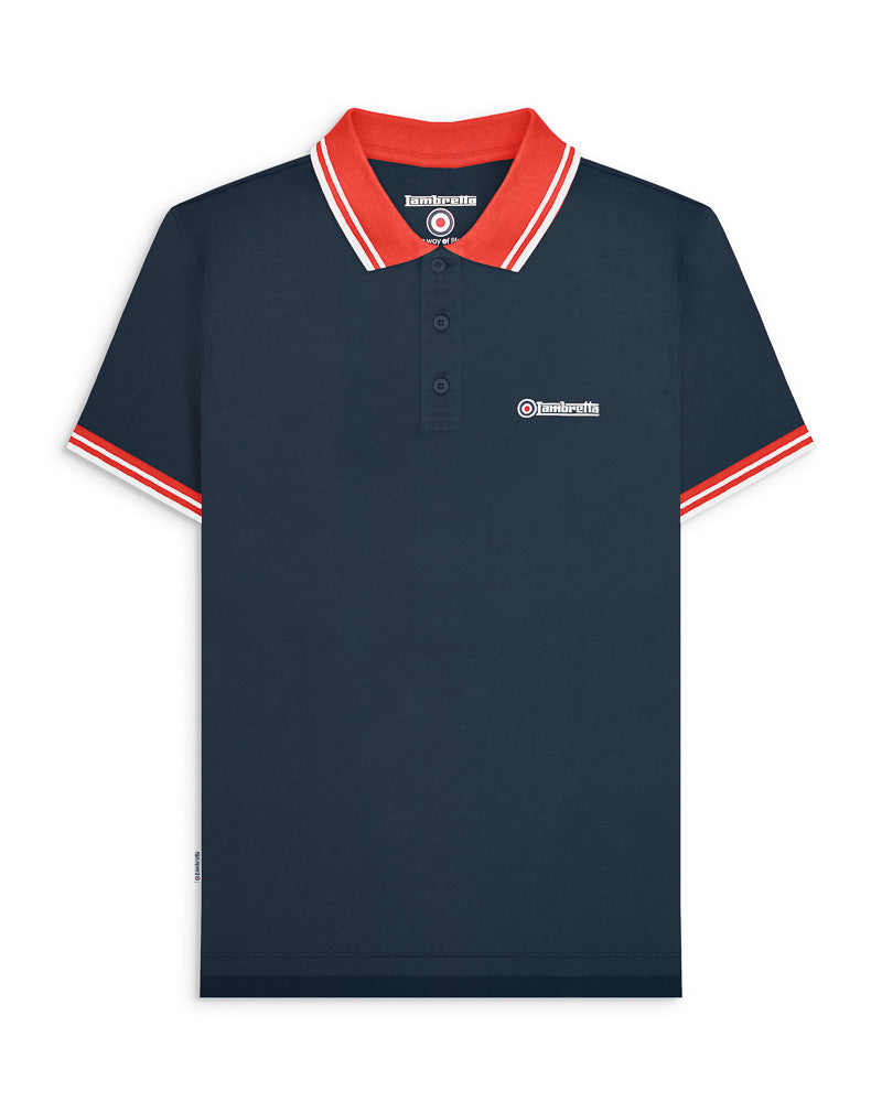 Contrast Tipped Polo – Lambretta Clothing
